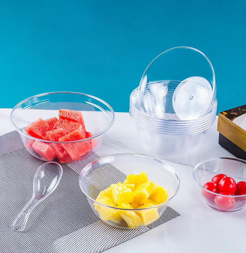 ถ้วยพลาสติก PS ใสแข็ง ชามพลาสติกแข็ง ขนาด 180-600 ml.