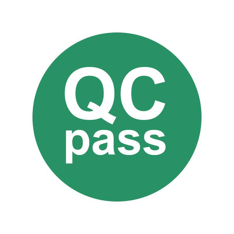 สติ๊กเกอร์ QC Pass, QC Passed สีเขียว วงกลม ขนาด 1 ซม.